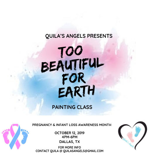 “Too Beautiful for Earth” painting class – Quila's Angels